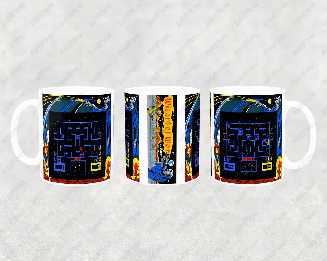Wizard of Wor Arcade Game Marquee, Bezel and Screenshots 11 Oz Coffee ...