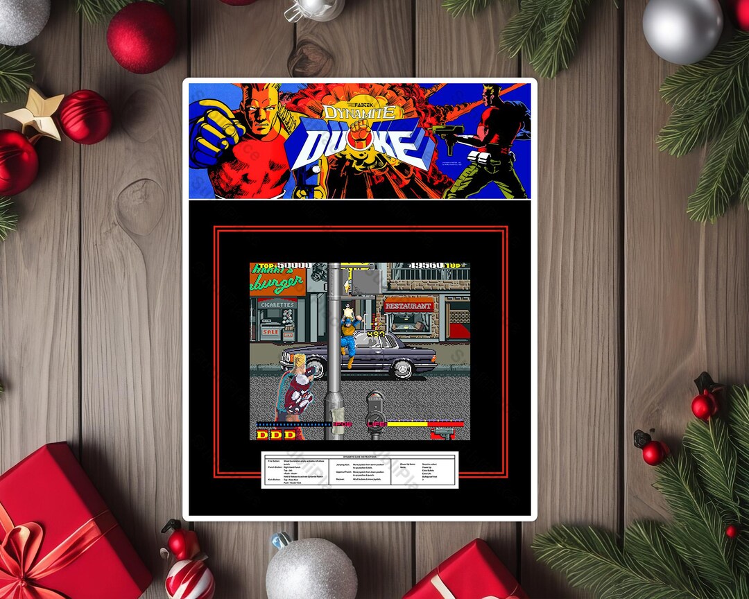 Dynamite Duke Arcade Game Marquee, Bezel & Screenshot Image on a 8"x10 ...