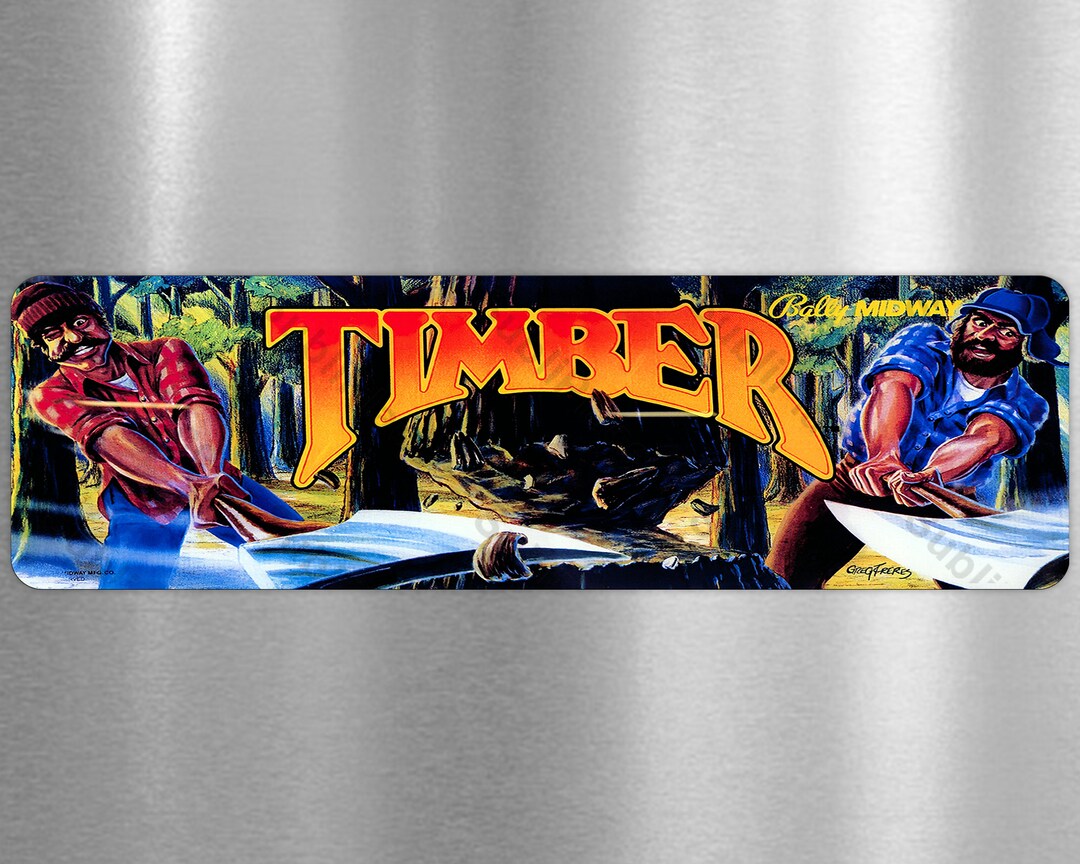 Timber Arcade Game Marquee 4x13.5 Metal Plate - Etsy