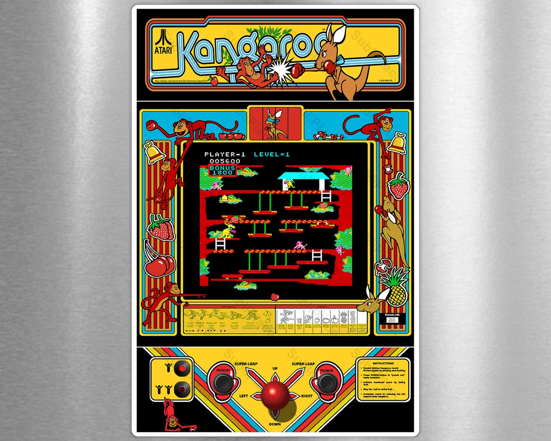 Kangaroo Arcade Game Marquee Bezel Screenshot & Control - Etsy