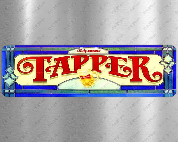 Tapper Arcade Game Marquee 4x13.5 Metal Plate | Etsy