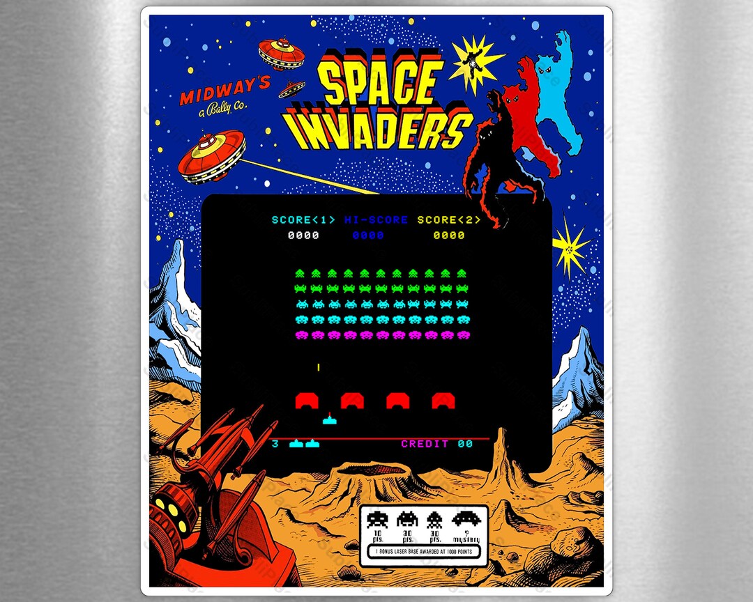Space Invaders Arcade Game Marquee, Bezel & Screenshot Design as Single ...