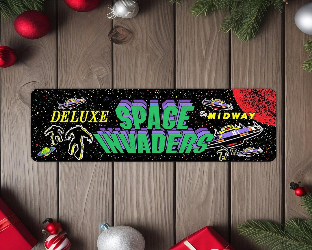 Deluxe Space Invaders Arcade Game Marquee 4x13.5 Metal Plate High Gloss ...