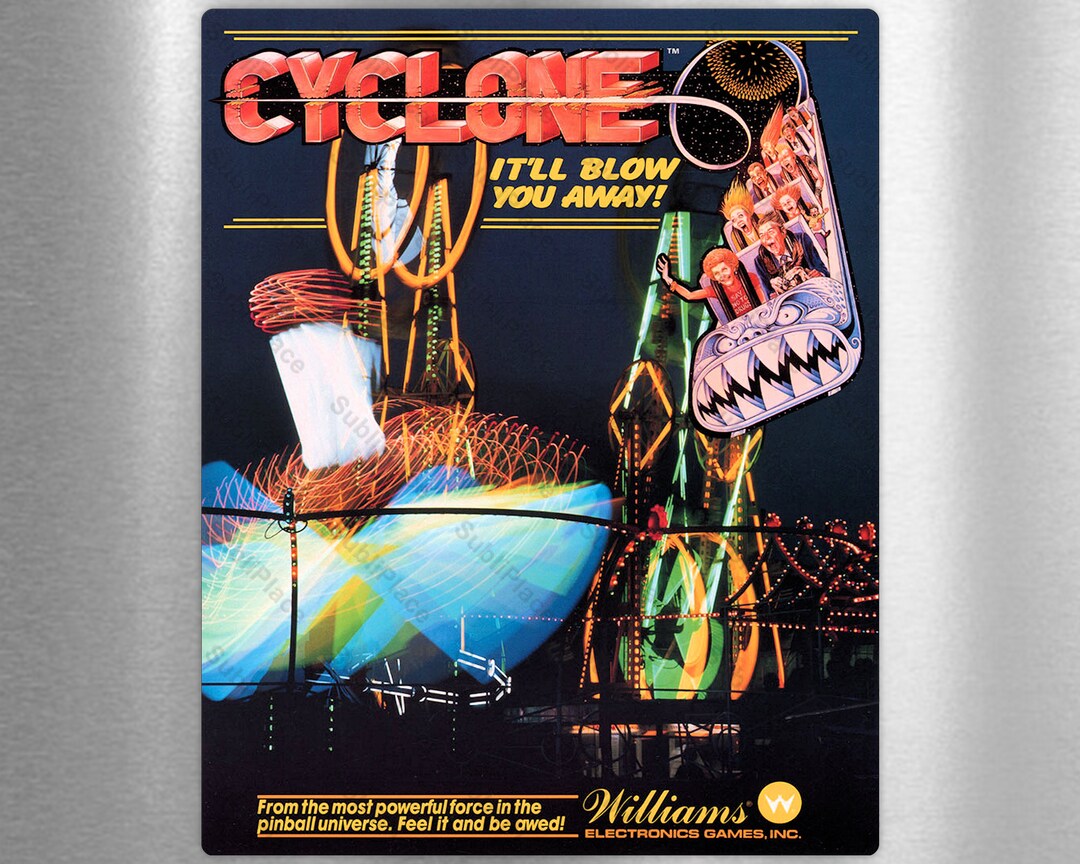 Cyclone Pinball Arcade Game Flyer Promo Art 8x10 - Etsy