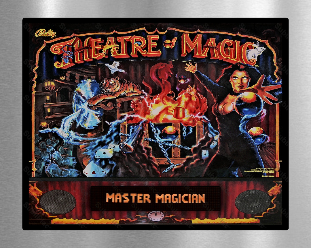 Theatre of Magic Pinball Arcade Game Backglass Image on a - Etsy
