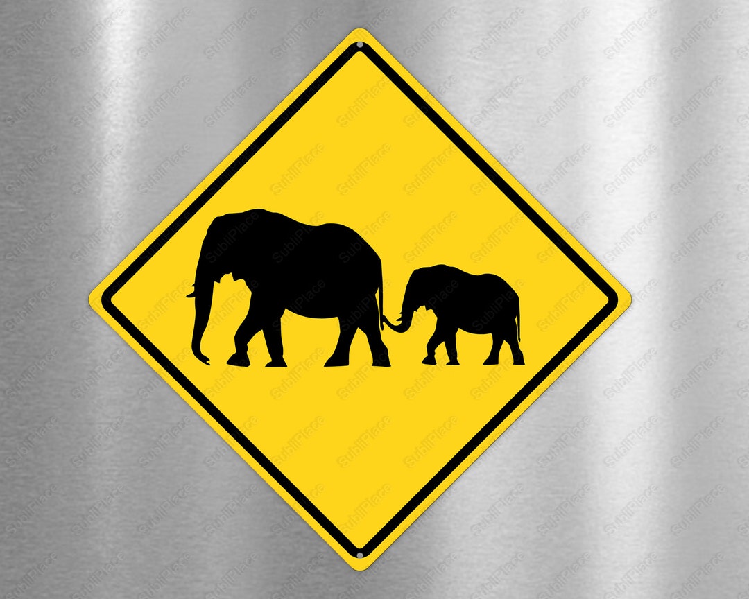 Elephants Crossing Sign Metal Plate 12 Long Sides - Etsy