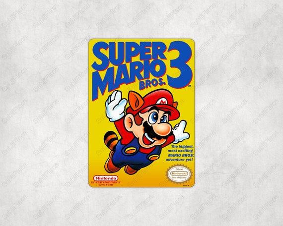 Super Mario Bros. 3 NES Box Cover Video Game Fridge Magnet | Etsy