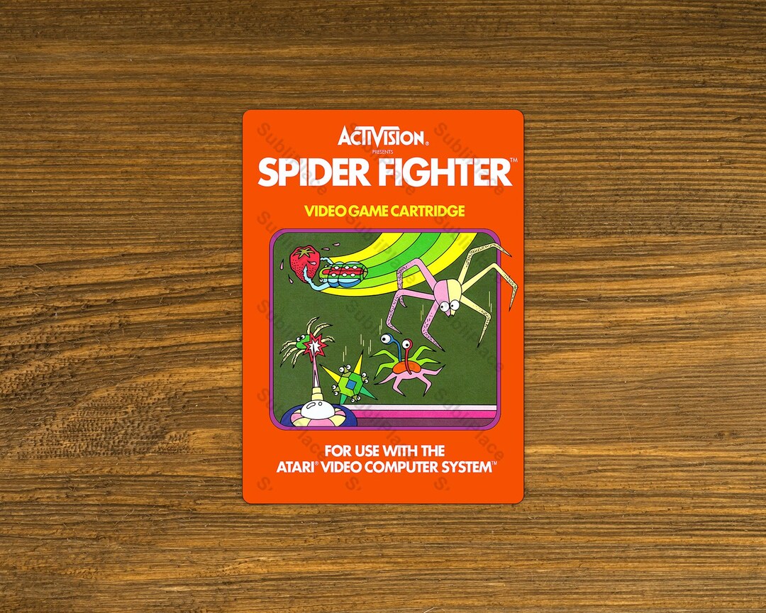Spider Fighter Atari 2600 Box Cover Video Game Image on a Fridge Magnet ...