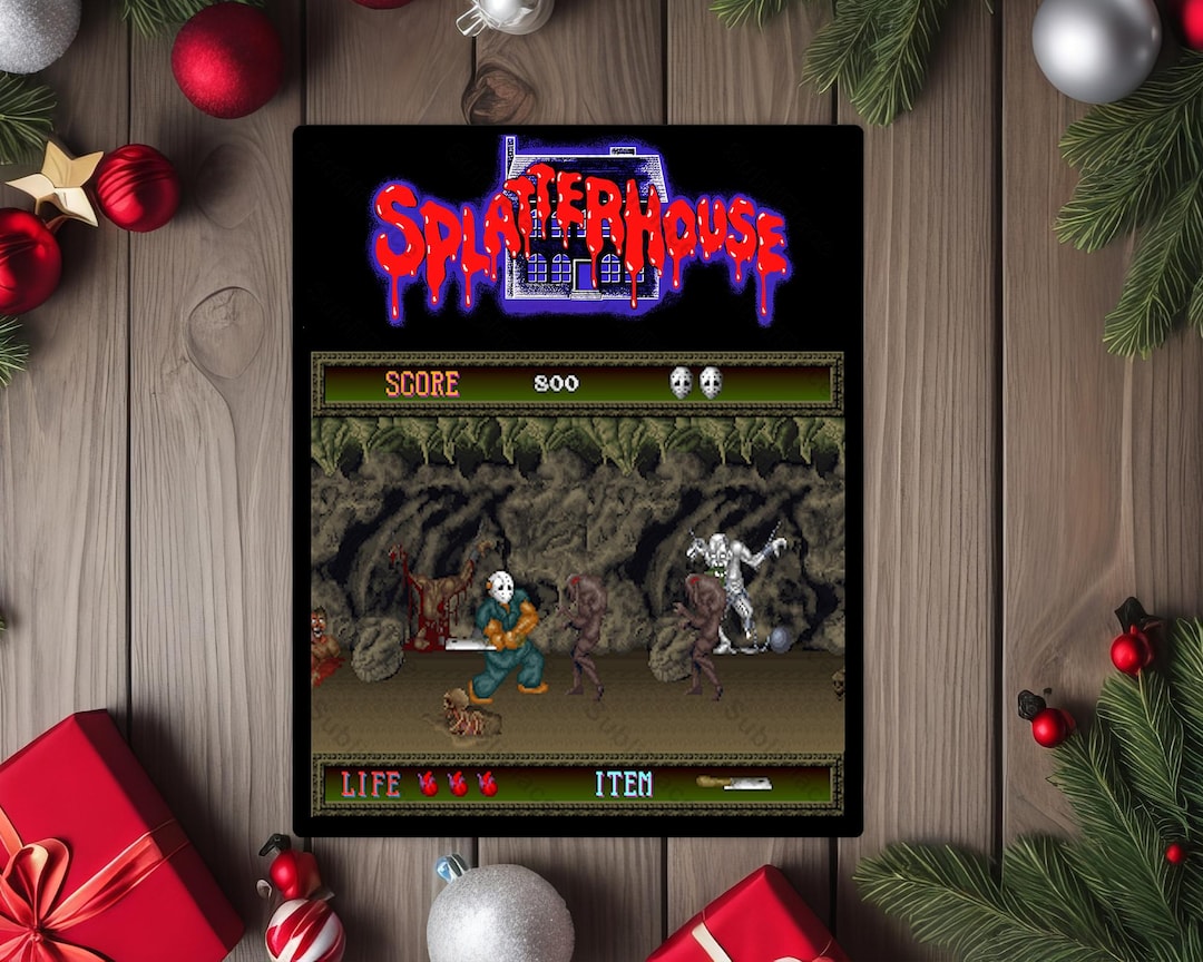 Splatterhouse Arcade Game Marquee & Screenshot 8"x10" Metal Plate ...
