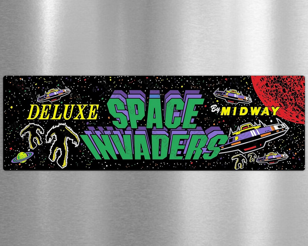 Deluxe Space Invaders Arcade Game Marquee 5.5x17.5 - Etsy