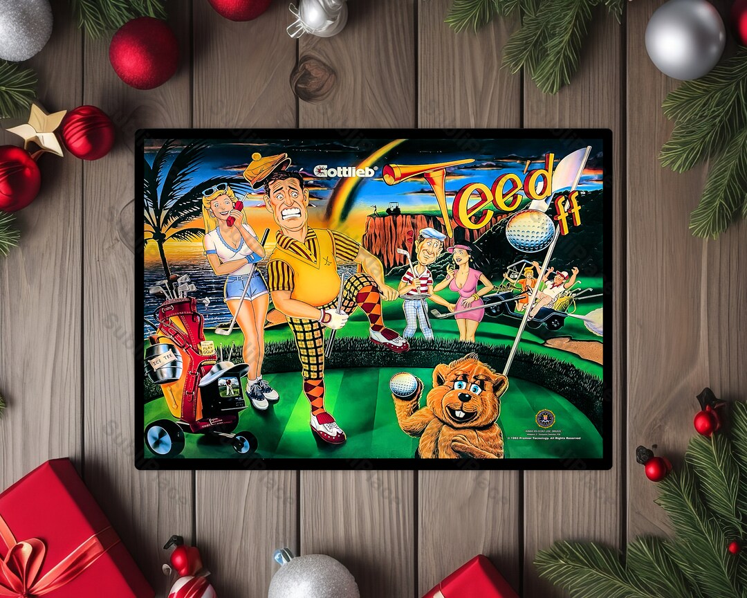 Tee'd off - Pinball Arcade Game Backglass With No DMD Part Image on a 5 ...