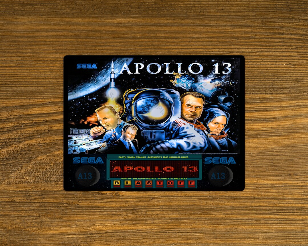 Apollo 13 Pinball Backglass Image Arcade Game Fridge Magnet 3x4 Metal ...
