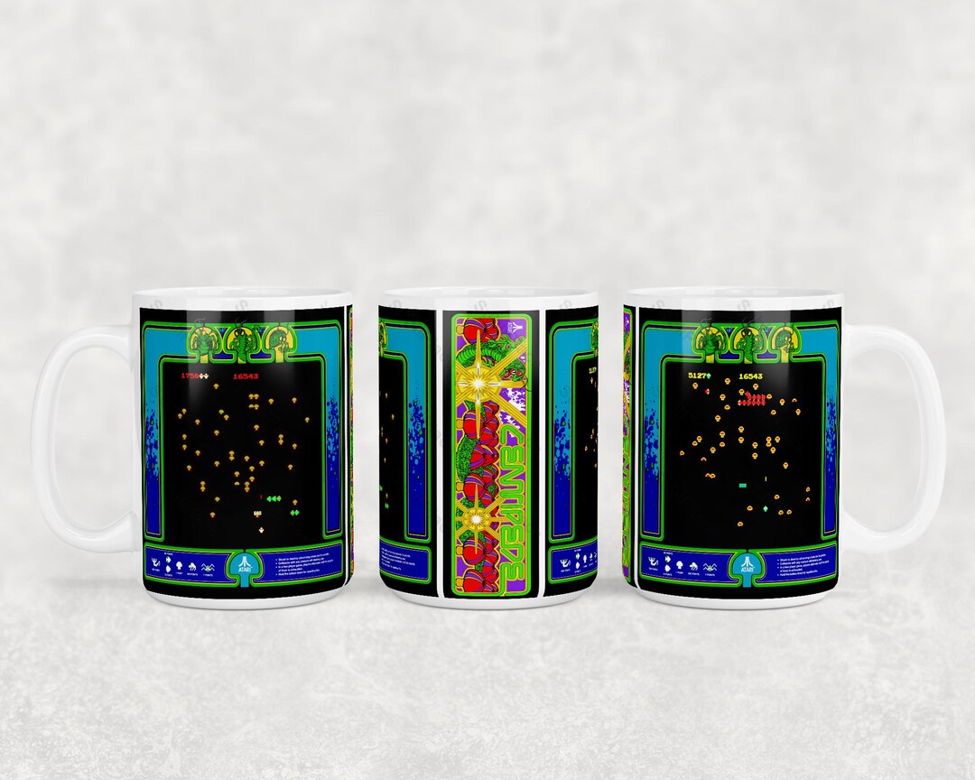 Centipede Arcade Game 15 Oz Coffee Mug - Has Bezel With Screenshot on ...