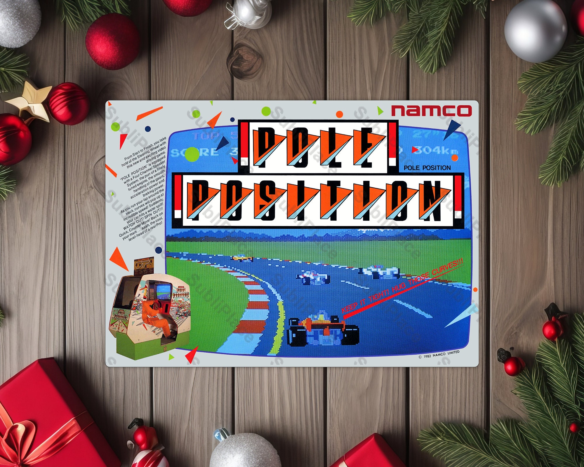 Pole Position Arcade Game Flyer Promo Art on a 5"x7" Metal Plate - High ...