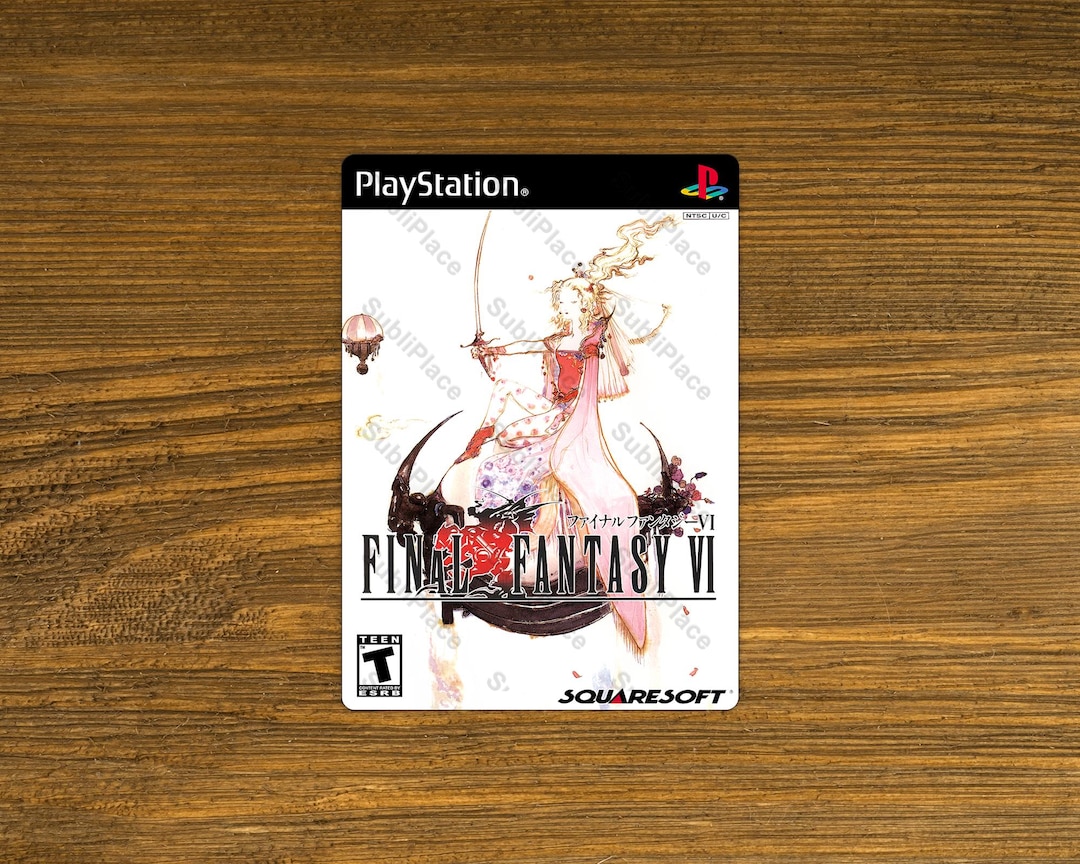 Final Fantasy VI PS1 Box Cover Video Game Image on a Fridge Magnet 2.5 ...