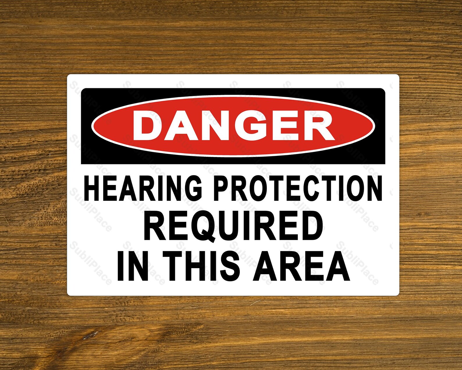 Danger : Hearing Protection Required in This Area Sign 8"x12" Metal ...