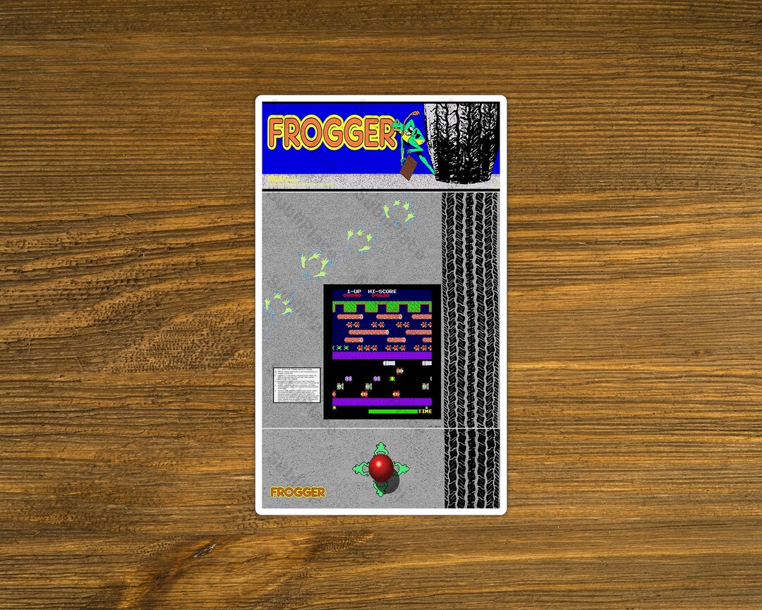 Frogger Arcade Game Image on a Large 3 X 5 Metal Plate Fridge Magnet ...