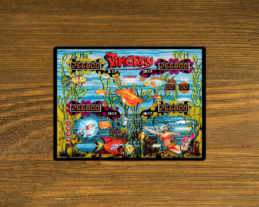 Stingray - Pinball Backglass Image - Arcade Game Fridge Magnet 3"x4 ...