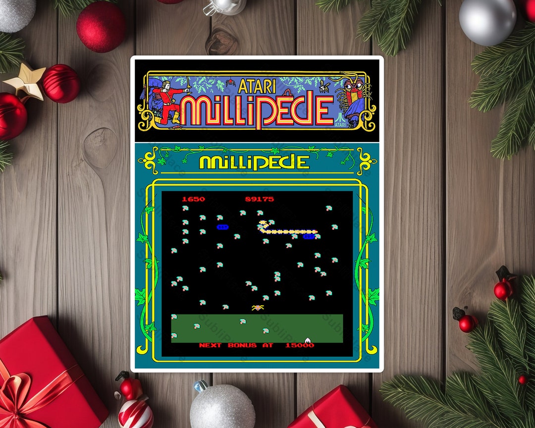 Millipede Arcade Game Marquee, Bezel & Screenshot 8"x10" Metal Plate ...
