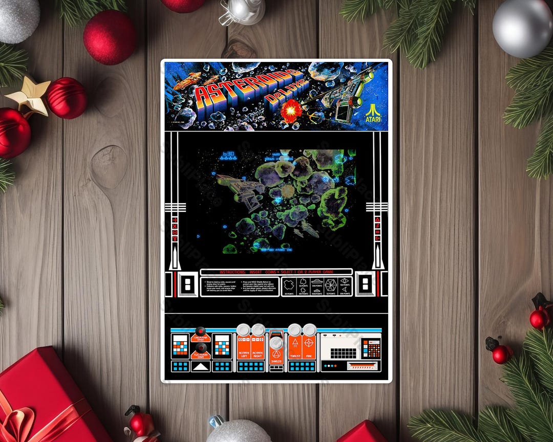 Asteroids Deluxe Arcade Game Marquee, Bezel, Screenshot & Control Panel ...