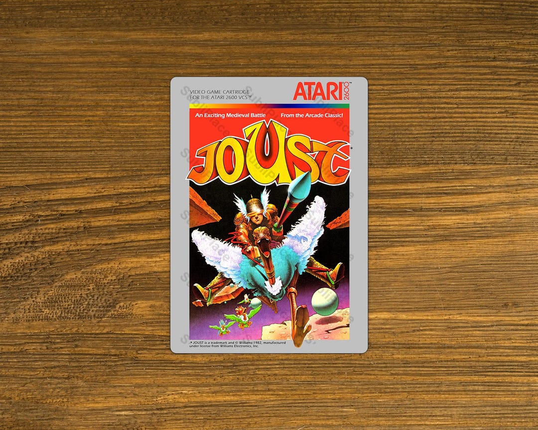 Joust Atari 2600 Box Cover Video Game Image on a Fridge Magnet 2.5"x3.5 ...