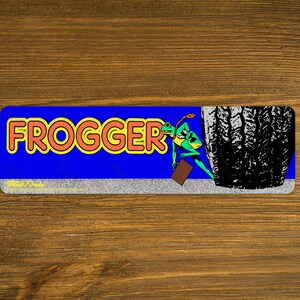Frogger Arcade Game Marquee 4"x13.5" Metal Plate - High Gloss With ...