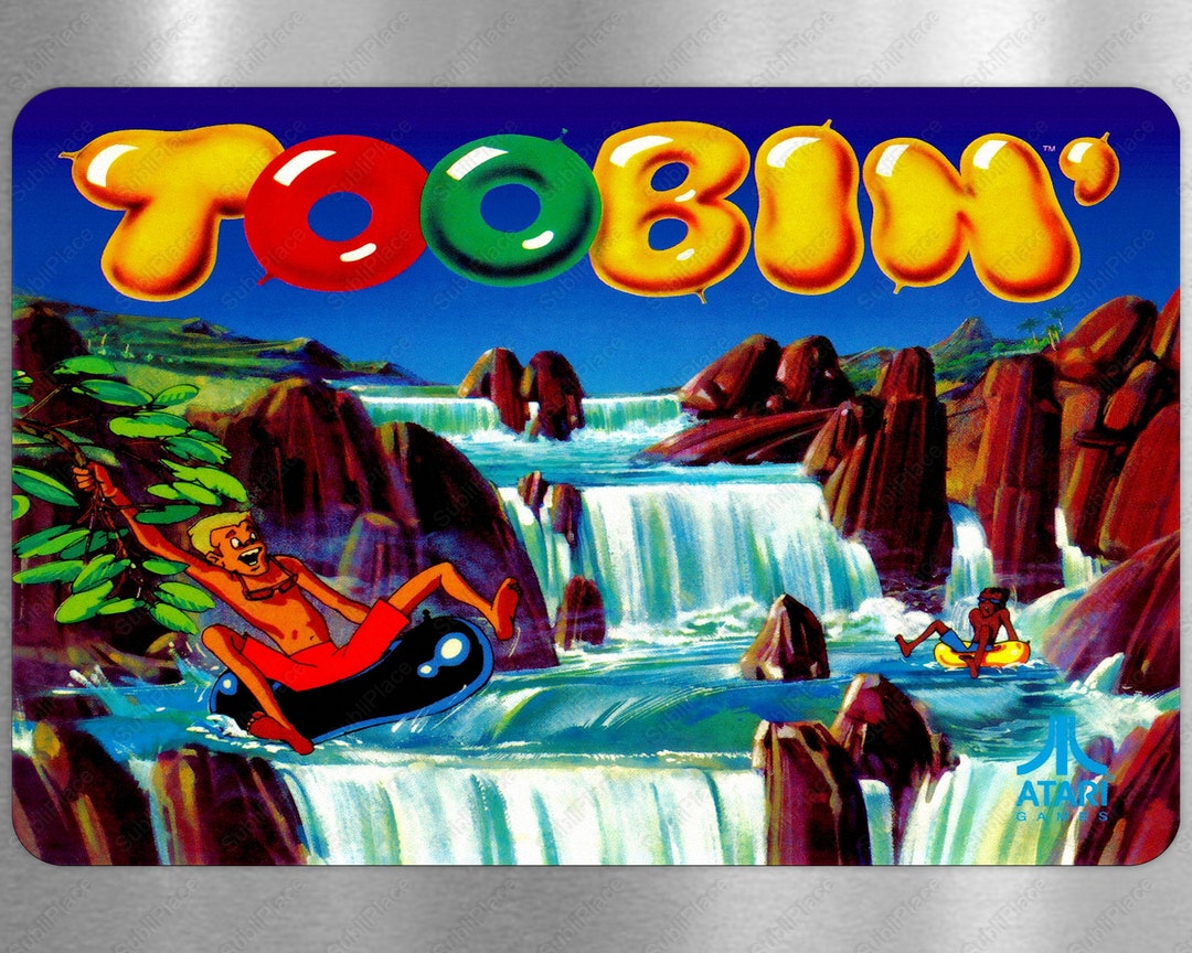 Toobin' Arcade Game Marquee 8x12 Metal Plate High Gloss With Rounded ...