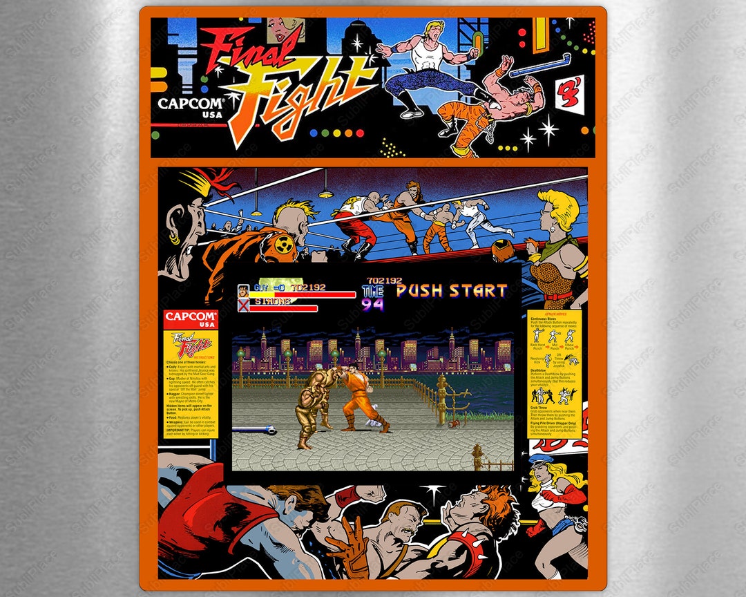 Final Fight Arcade Game Marquee Bezel & Screenshot - Etsy