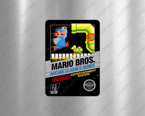 Mario Bros. NES Box Cover Video Game Fridge Magnet - Etsy