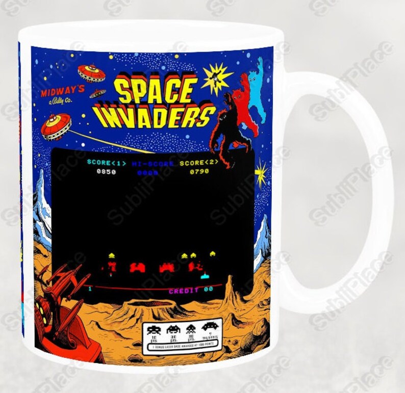 Space Invaders Arcade Game Marquee Bezel and Screenshots 11 - Etsy