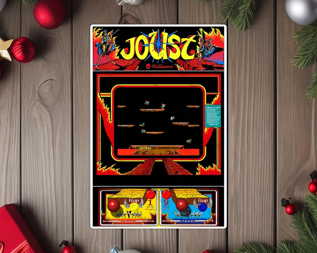 Joust Arcade Game Marquee, Bezel, Screenshot & Control Panel Image on a ...