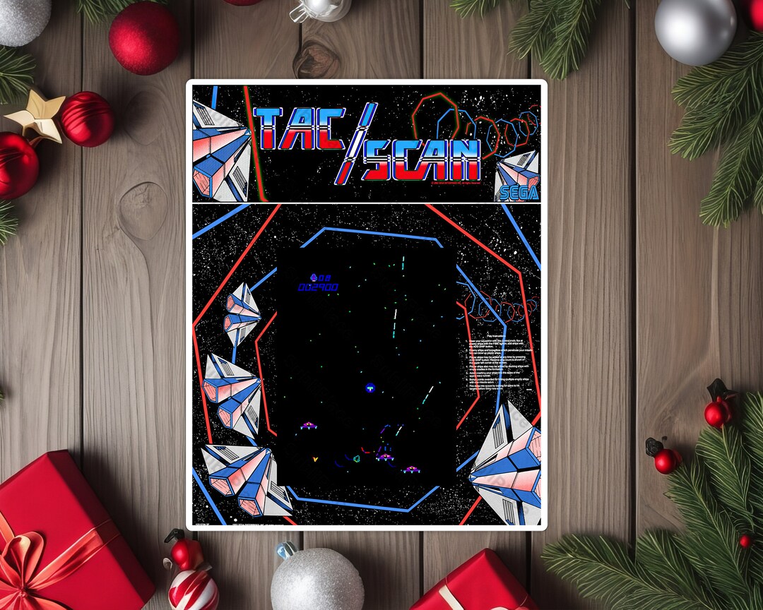 Tac / Scan Arcade Game Marquee, Bezel & Screenshot 8"x10" Metal Plate ...