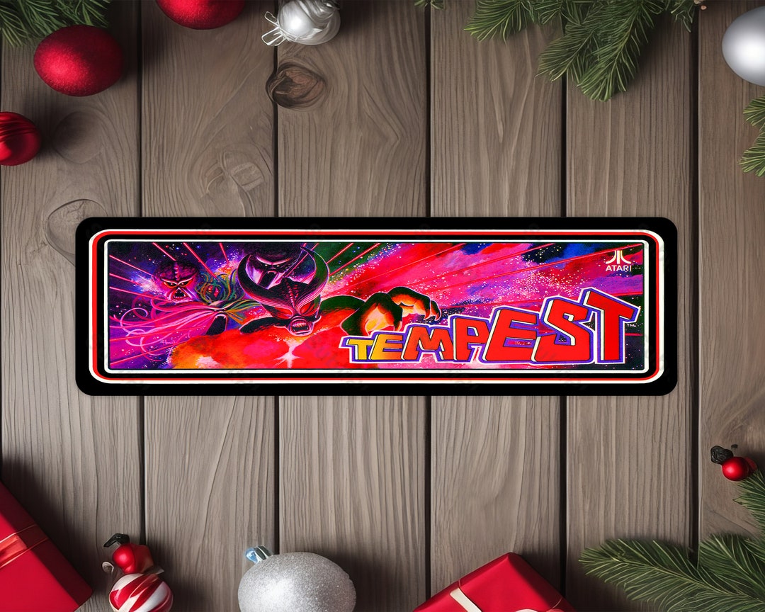 Tempest Modified No Speaker Version Arcade Game Marquee 4"x13.5" Metal ...