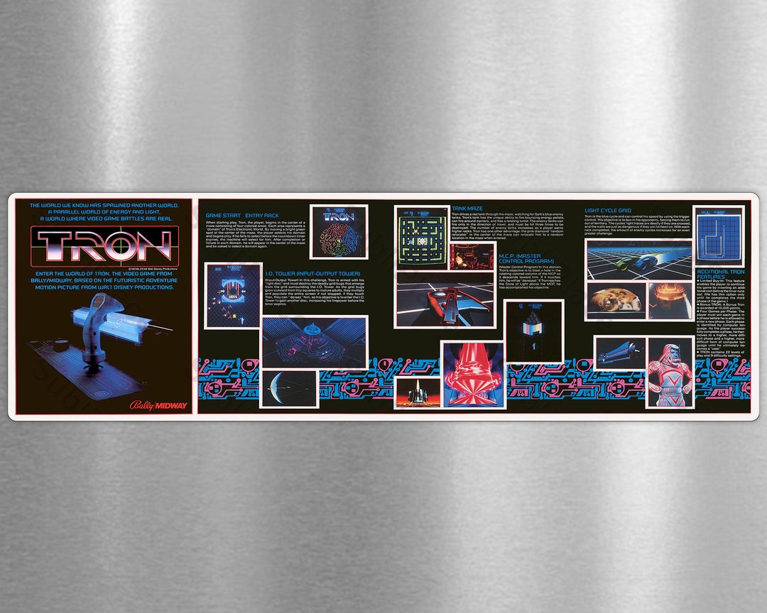 Tron Arcade Game 4-page Flyer Promo Art 7 X 23 - Etsy