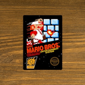 Set of 4 Mario & Super Mario Bros. NES Box Cover Video Game Fridge ...
