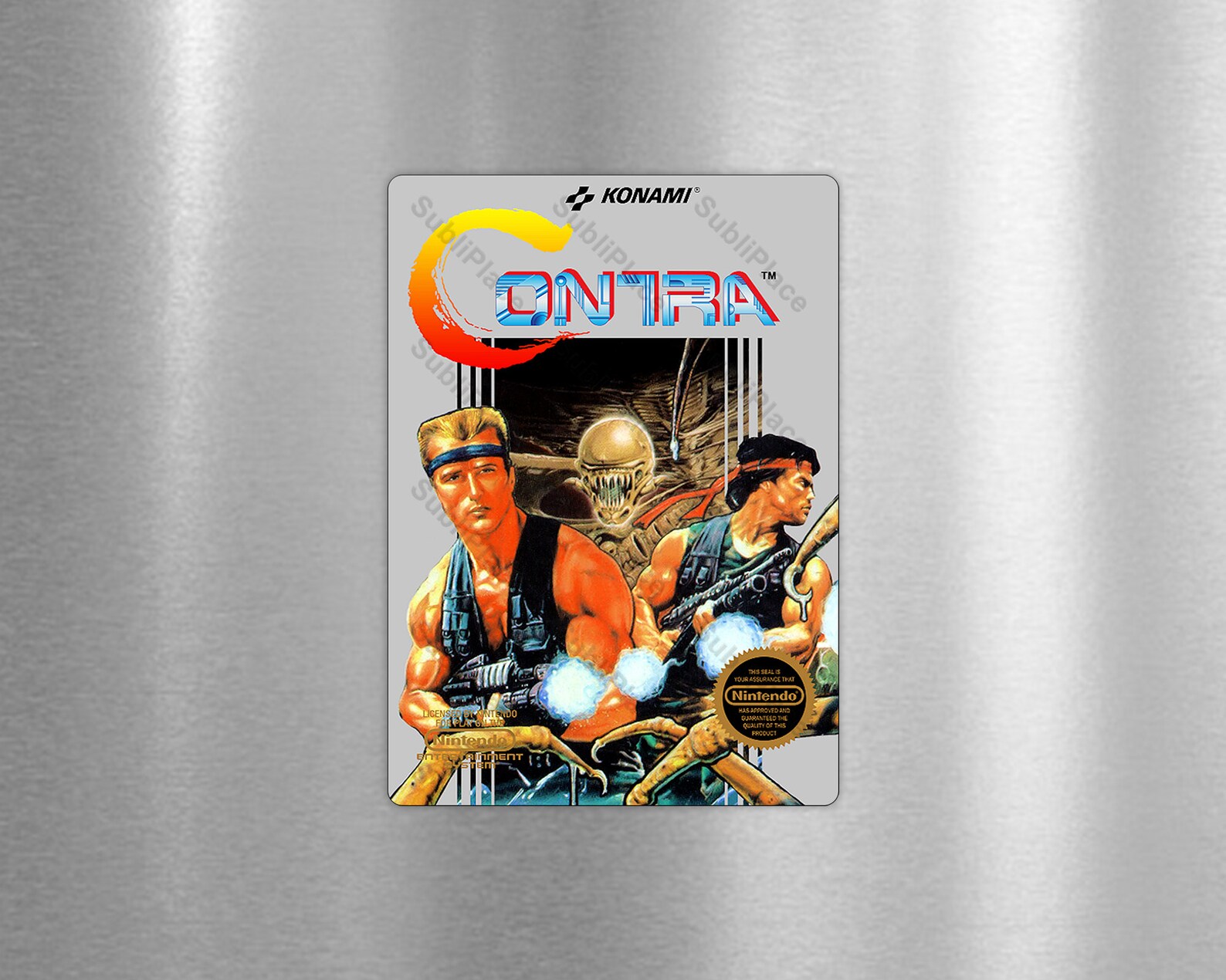 Contra NES Box Cover Video Game Fridge Magnet 2.5x3.5 Metal Plate High ...