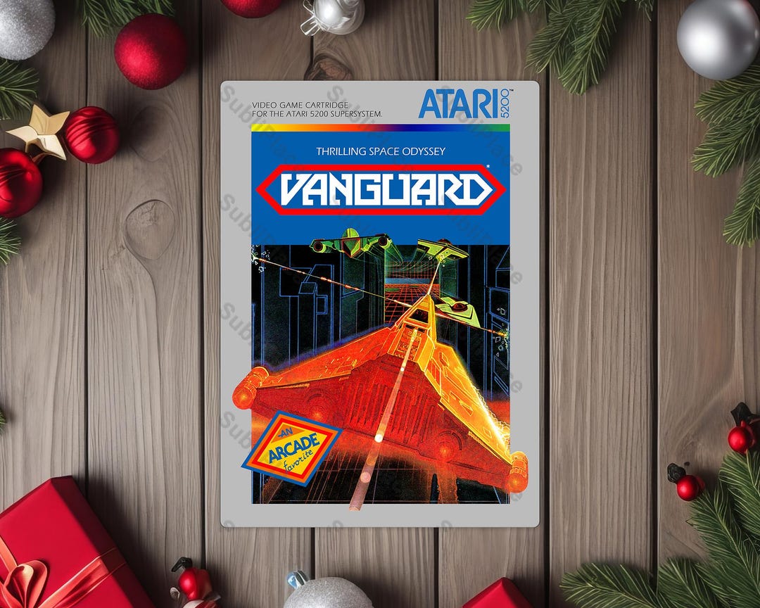 Atari 5200 - Vanguard Box Cover Video Game Image on a 5"x7" Metal Plate ...