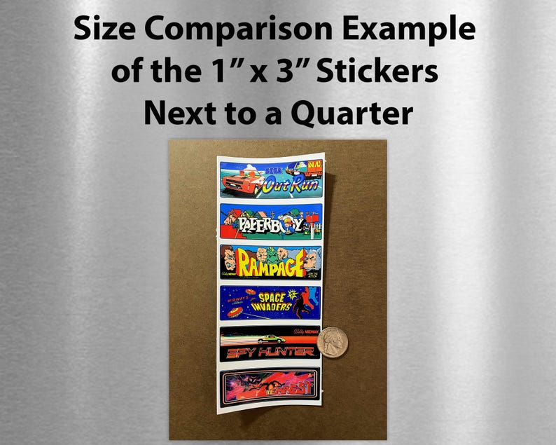 Set of 18 Different Street Fighter Arcade Game Marquee Stickers - Each ...