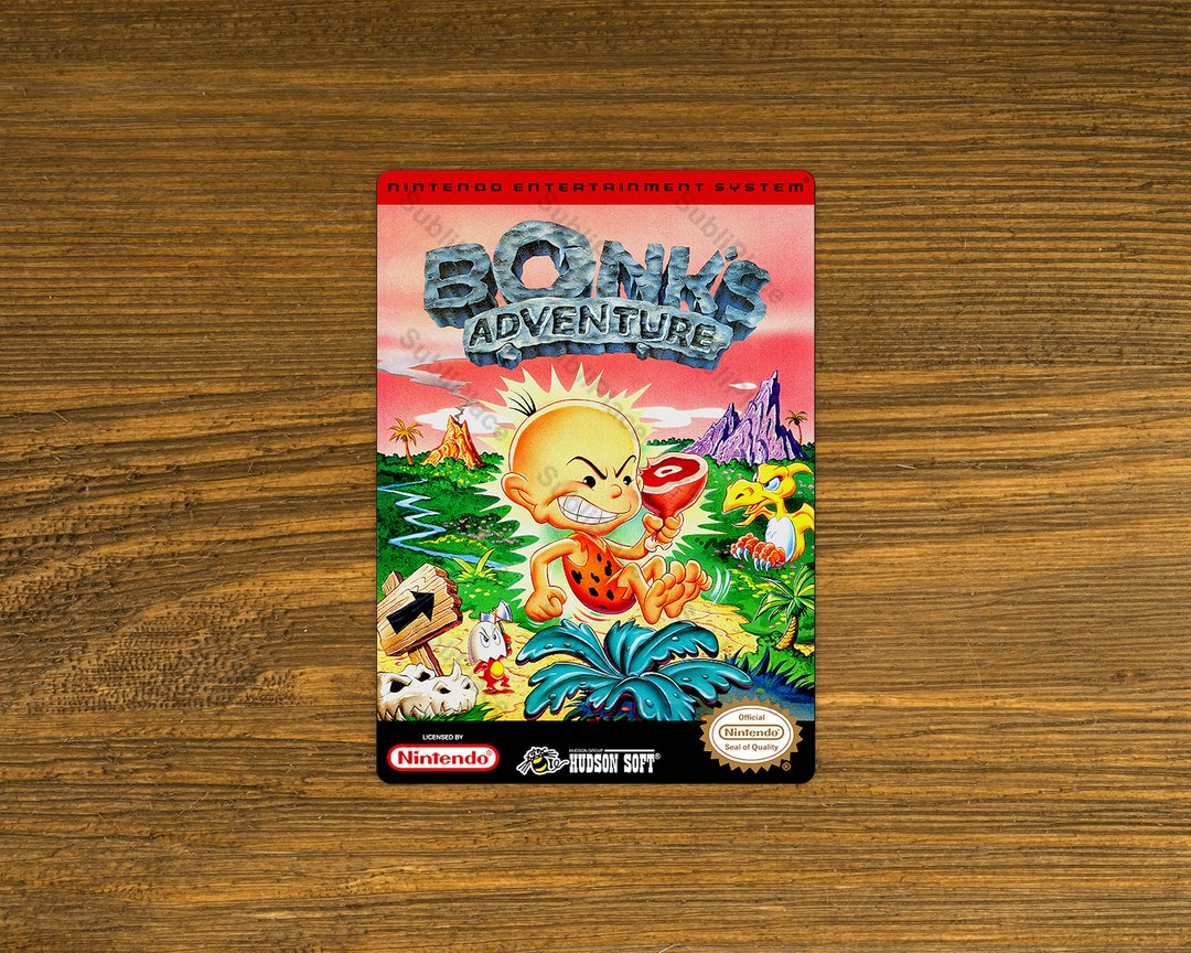 Bonk's Adventure NES Box Cover Video Game Fridge Magnet 2.5"x3.5" Metal ...