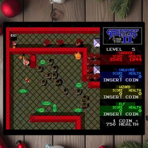 Gauntlet II Arcade Game 3545 Screenshot Image on a 8"x10" Metal Plate ...