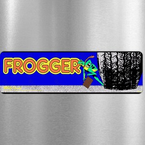 Frogger Arcade Game Marquee 4x13.5 Metal Plate High Gloss With Rounded ...