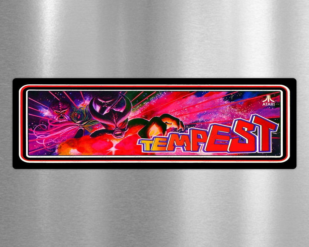 Tempest Arcade Game Marquee Fridge Magnet 2 X 6.25 Metal Plate High ...