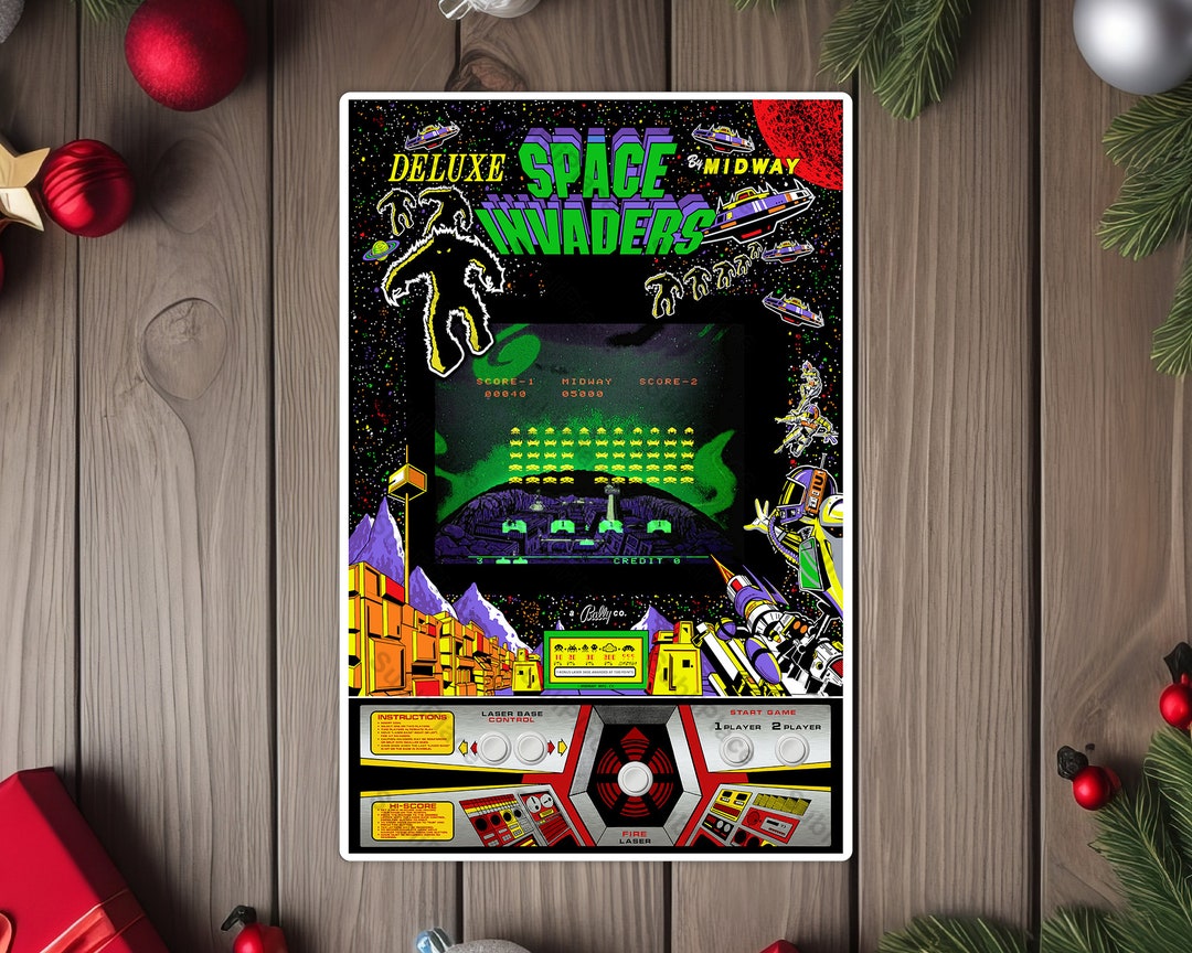 Deluxe Space Invaders Arcade Game Marquee, Bezel, Screenshot & Control ...