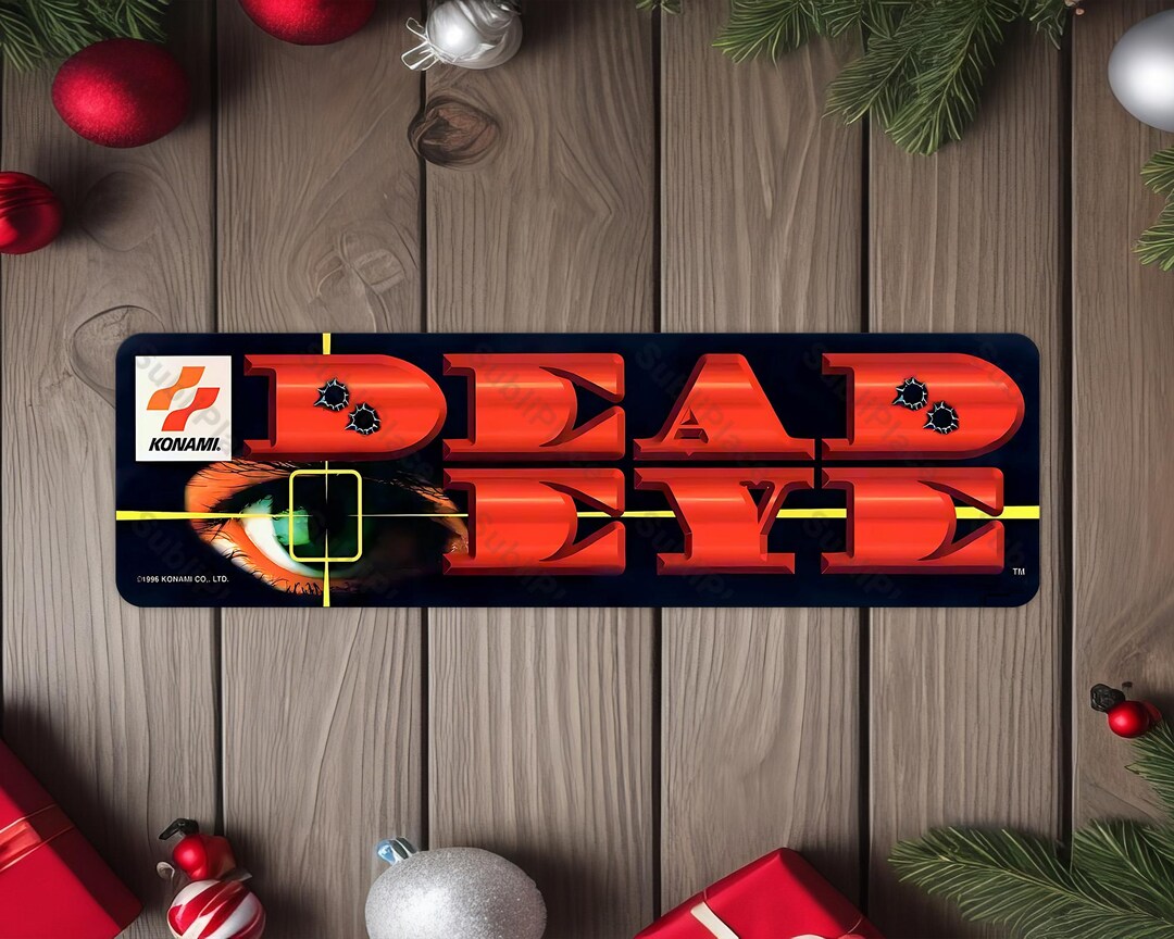 Dead Eye Arcade Game Marquee Image on a 4"x13.5" Metal Plate - High ...