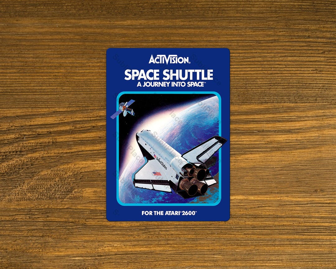 Space Shuttle Atari 2600 Box Cover Video Game Image on a Fridge Magnet ...