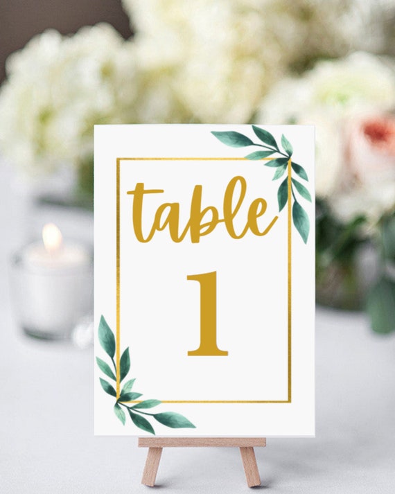 Table Numbers Printable Table Numbers Wedding Table Numbers | Etsy