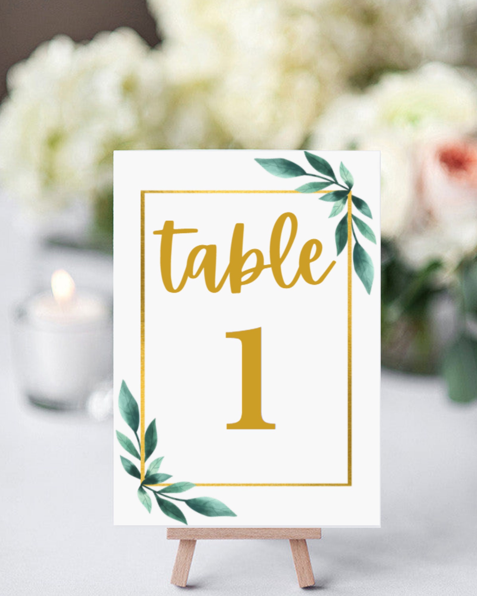 Table Numbers Printable, Table Numbers, Wedding Table Numbers ...
