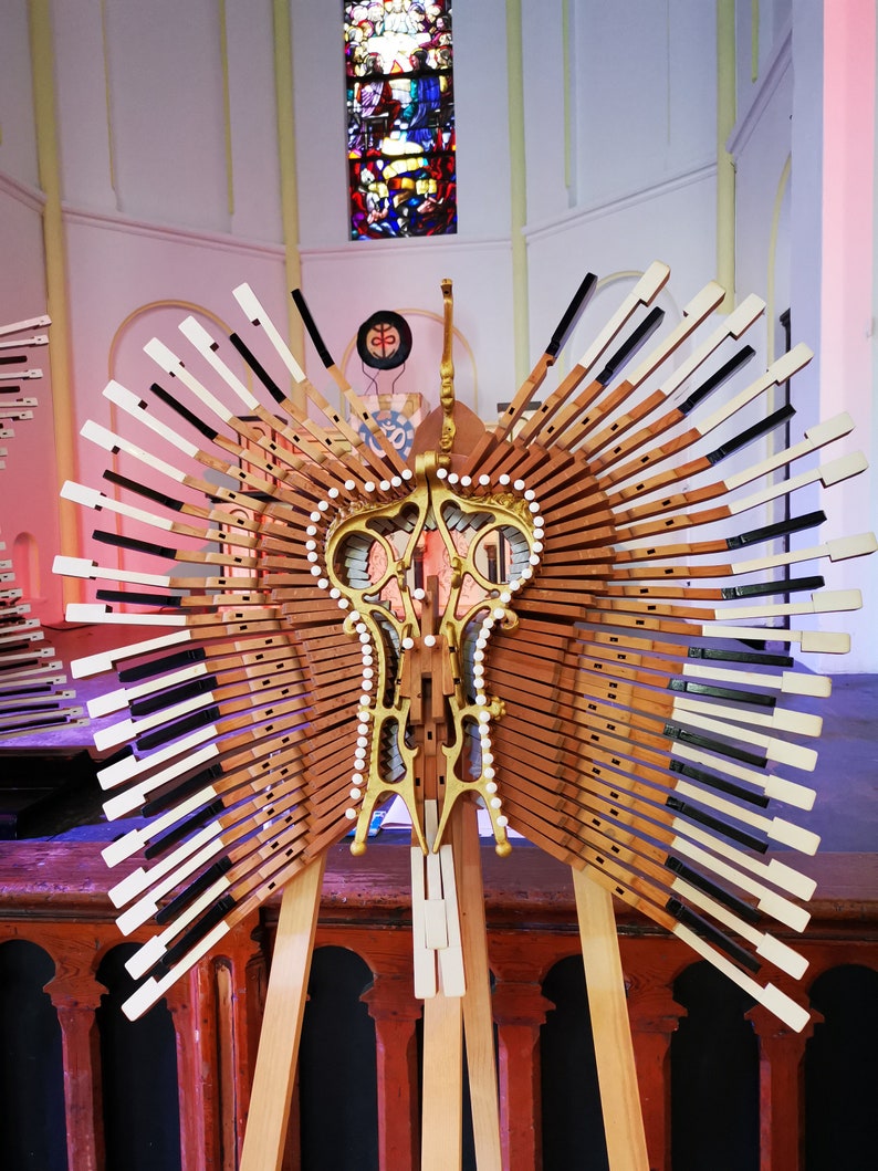 Angel Wings Flying to the Sky . Made by Black and White Piano Keys En ...