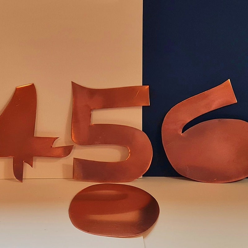 Copper House Numbers - Etsy