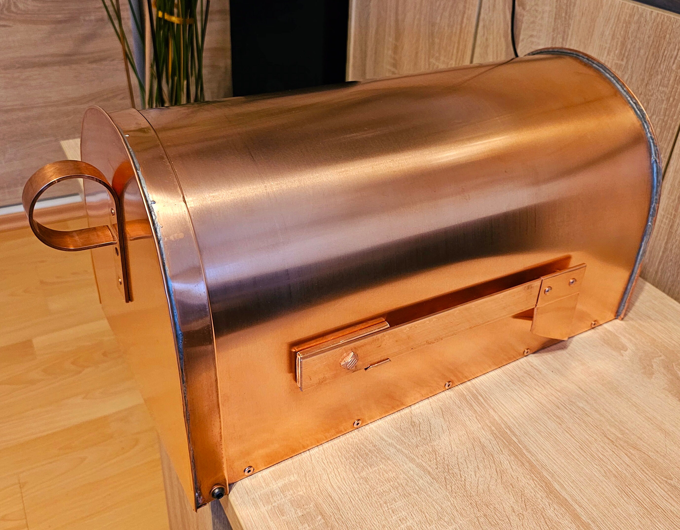 Post Mount Copper Mailbox With the Flag. 9 1/4 in X 10 in X 19 In - Etsy